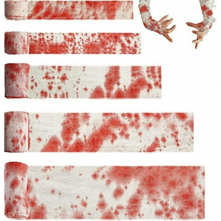 XYCCA Halloween Bloody Bandage,Creepy Blood Gauze Cloth,for Halloween ...