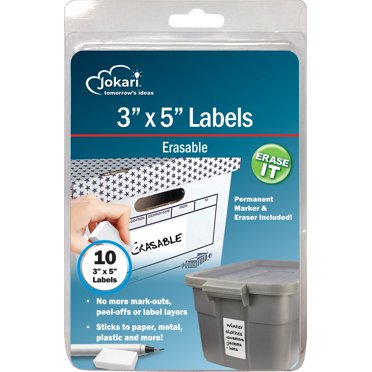 MESS Storage Bin Labels 6x4 inch Plastic Organization Labels ...