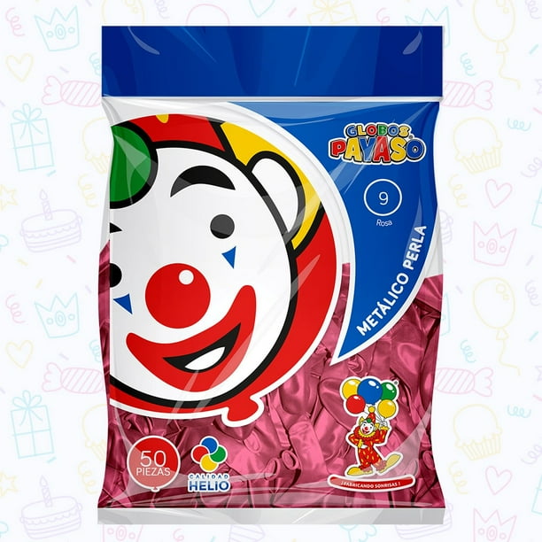 Globo Metálico Perla Rosa Numero 9 Para Decoración ( 50pz ) Globos ...