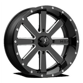 MSA Offroad Wheels Aluminum Rim M12 DIESEL 18X7in Gloss Black Finish ...