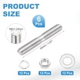 6Set M8x50mm Double Ended Stud Screws, 304 Stainless Steel Dual ...