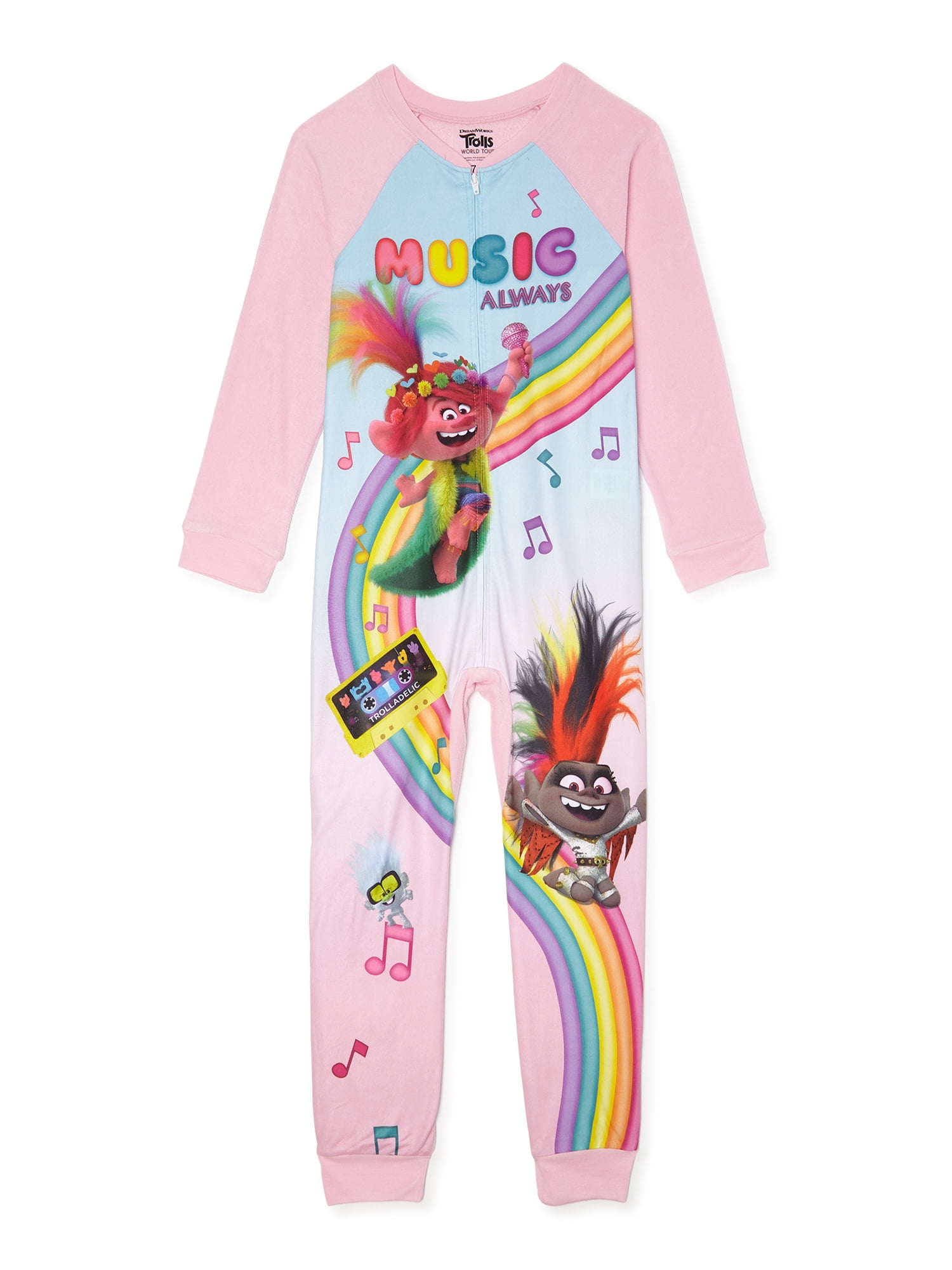 Trolls Girls Exclusive Blanket Sleeper Pajama, Sizes 4-12 - Walmart.com