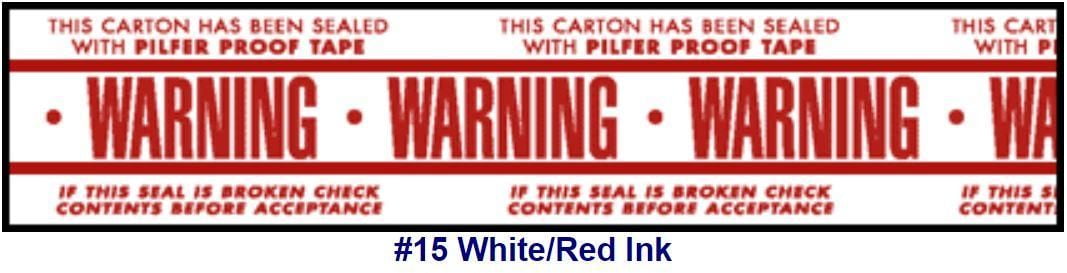 Printed Tape "Warning Pilfer Proof Tape" 2"W x 330' - Case of 36 Rolls ...