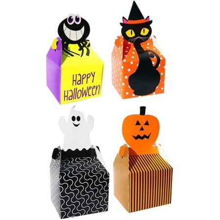 Halloween Candy Box Paper Treat Container Gift Boxes Cupcake Carrier ...