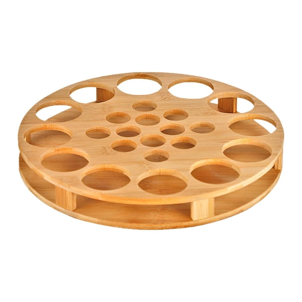 Beer Glass Tray Bamboo Pub Glass Cup Serving Tray Cocktail 12 Holes ...