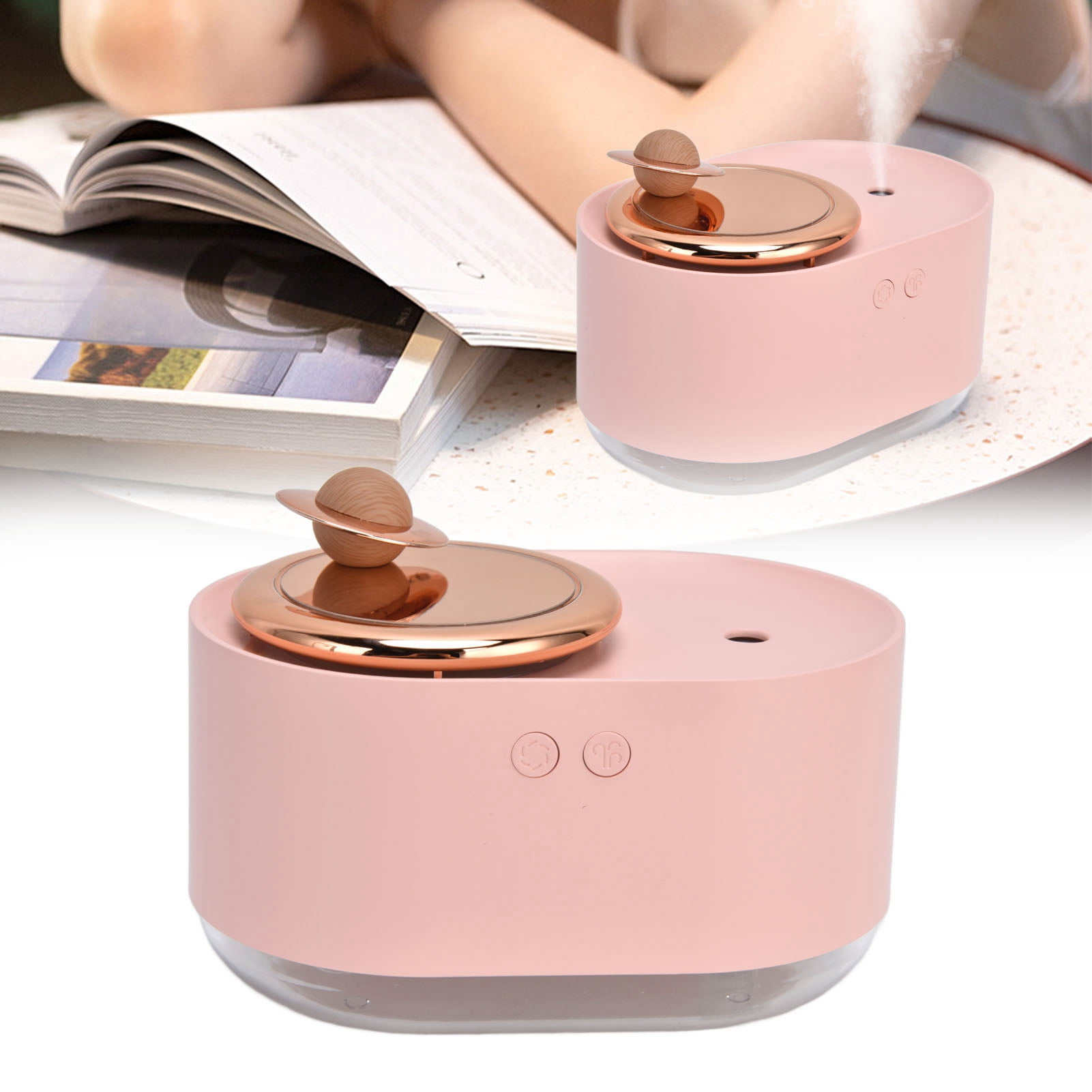 ANGGREK Misting Humidifier, 2 in 1 Rotating Planet Humidifier USB ...