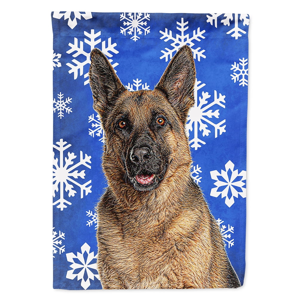 Winter Snowflakes Holiday German Shepherd Garden Flag - Walmart.com