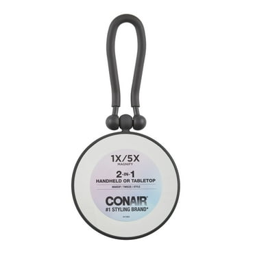 Conair Styling Essentials Compact Handheld Mirror with 5x Magnification ...