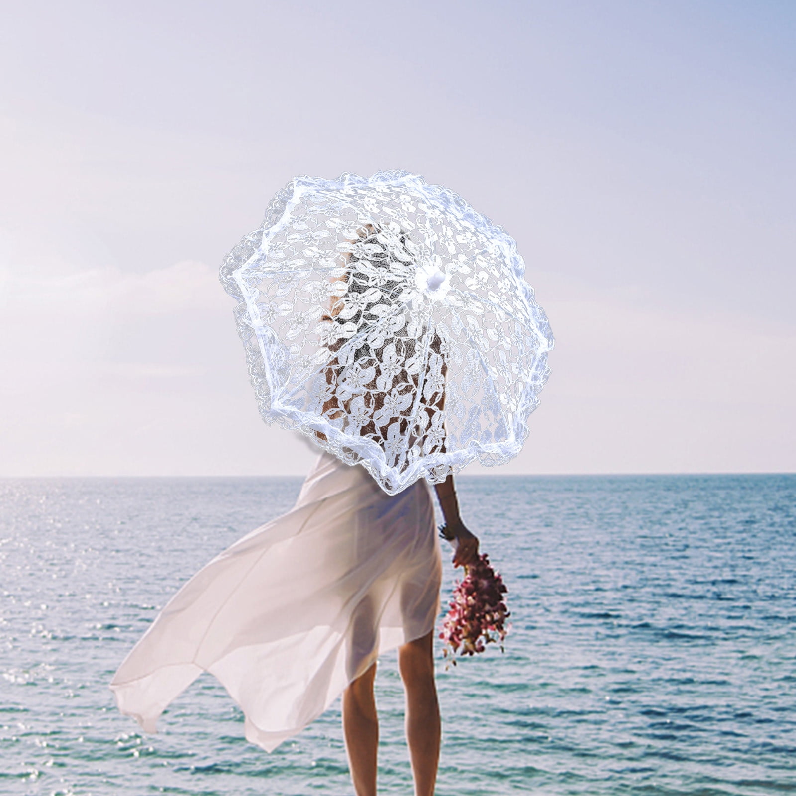 Tea Party Umbrella White Lace Decorative Umbrella,Photography Scene ...
