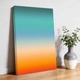 Blue Turquoise Orange Gradual Canvas Wall Art for Living Room, Abstract ...
