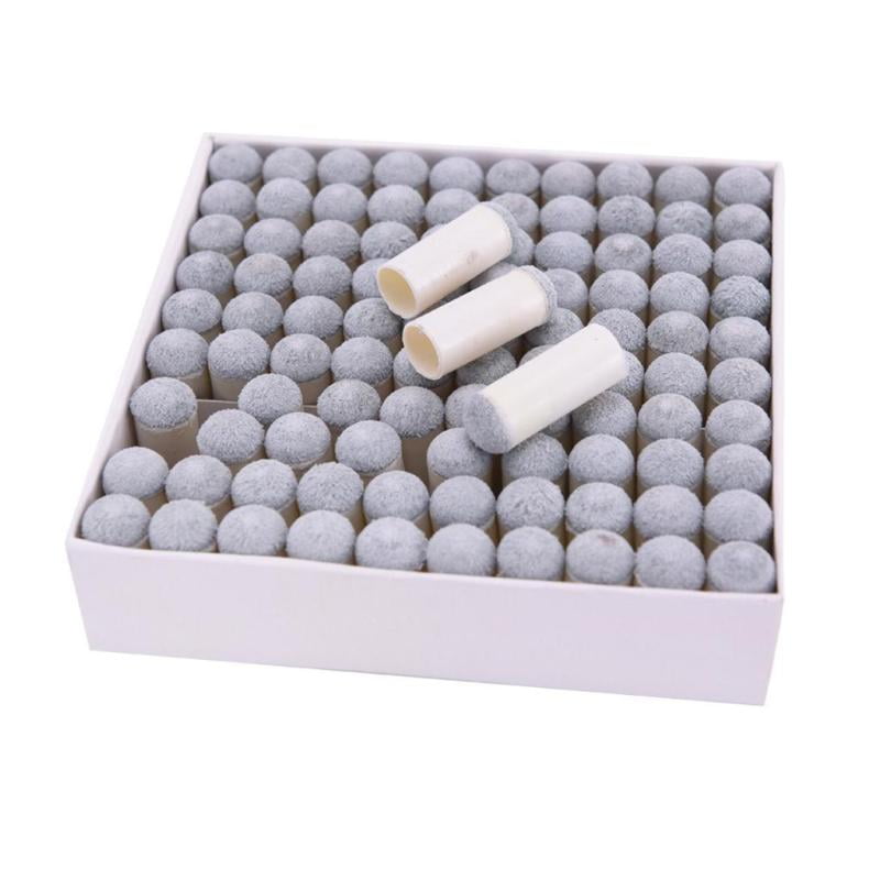 Set Of 100 Slip On Pool Billiard Cue Tips Replacement - 9mm/10mm - Gray ...