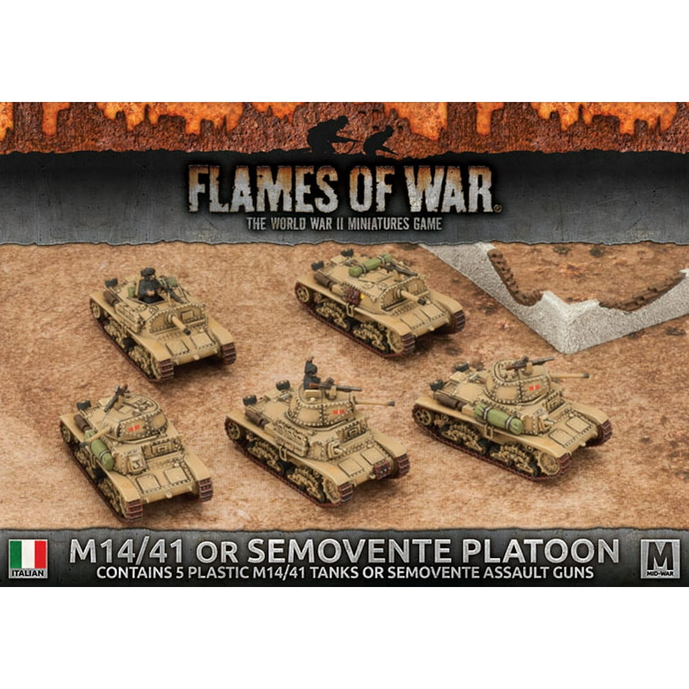Flames of War Italian IBX14 M14/41 or Semovente Platoon Battlefront ...
