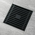 Black floor drain 10 x 10 cm floor drain shower toilet bathroom ...