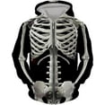 Mens Hoodie Sweatshirt Long Sleeve Skeleton 3D Print Pullover ...