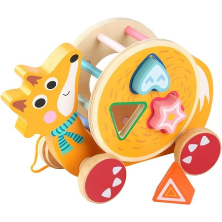 Boys Girls Baby Toddlers Pull Snail Hedgehog Animal Trailer Car ...