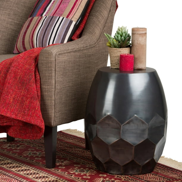 WyndenHall Cristy Industrial 16 inch Wide Metal Accent Side Table ...