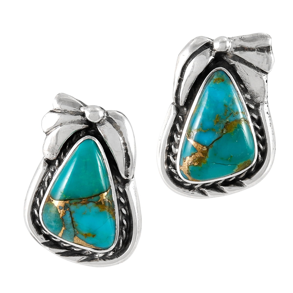 Matrix Turquoise Jewelry Earrings for Women Sterling Silver 925 ...