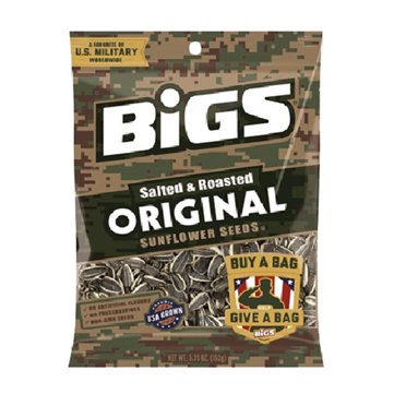 Bigs Fire-Roasted and Salted Sunflower Seeds, Shelled, 5.35 OZ - Pack ...