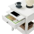 Convenience Concepts American Heritage Logan End Table in White Wood ...