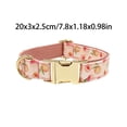 Adjustable Botanical Print Dog Collar, Lightweight Breathable Fabric ...