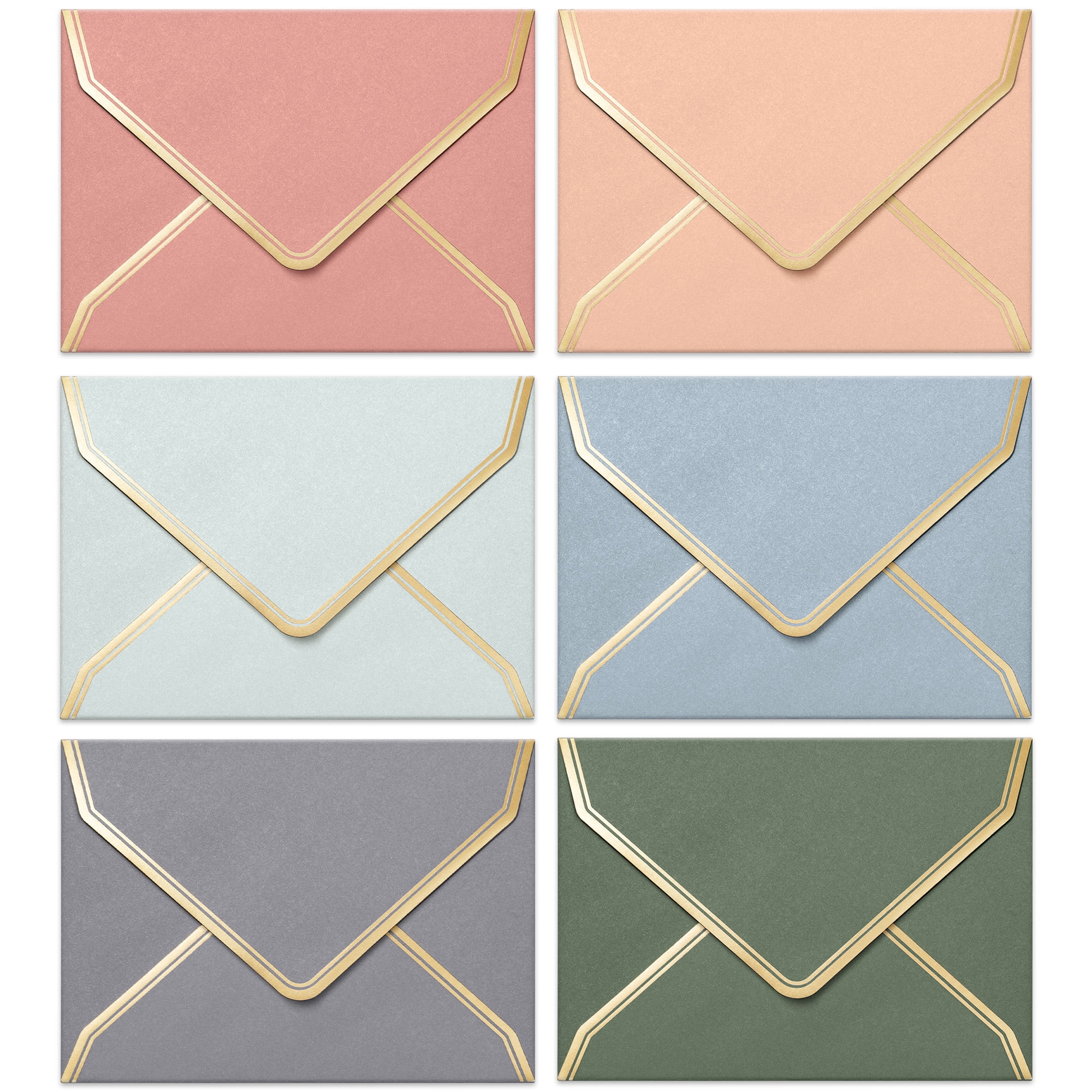 Invitation Envelopes, 60-Pack 5x7 Envelopes for Invitations, Gold Foil ...