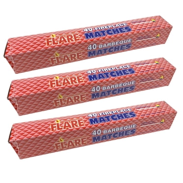 "Flare 40 Ct Wooden Strike Stick Matches, 11"" Long, For Home, Kitchen ...