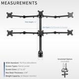"VIVO VESA Computer Arm, Steel Hex Monitor Desk Mount Stand ...