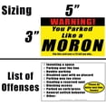 Witty Yeti, Prank Gag Gift, 25 Pack, You Parked Like a Moron Note ...