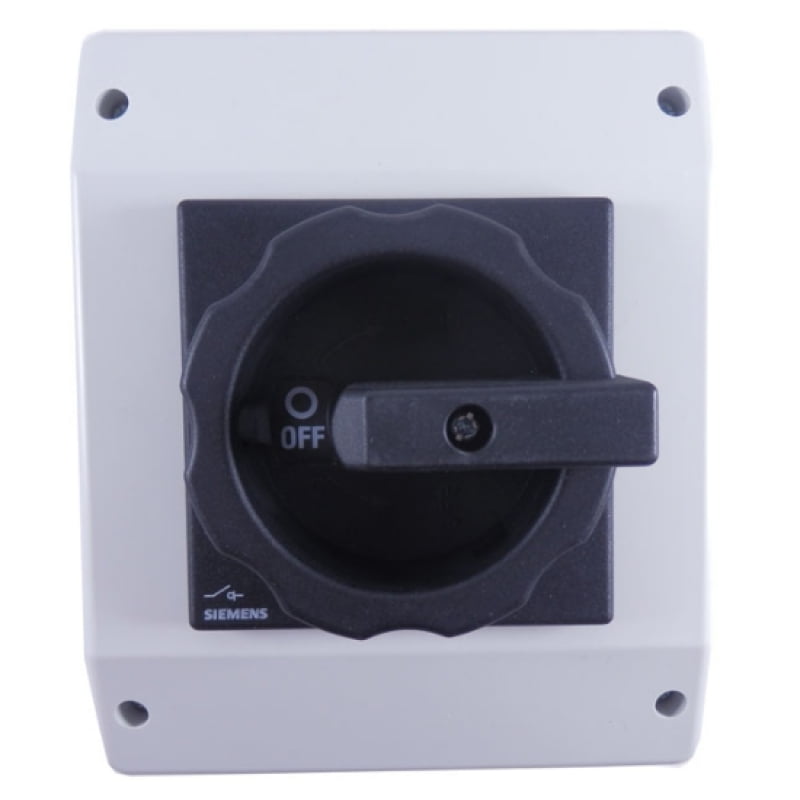 Siemens 3 Pole 63A 22kW IP65 Enclosed Non Fused Isolator Switch ...