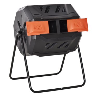 Lifetime 100 Gallon Outdoor Compost Plastic Lid with Rolling Tumbling ...