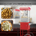 Popcorn Maker with Cart, 850W Popcorn Popper Machine, 48 Cups Batch ...