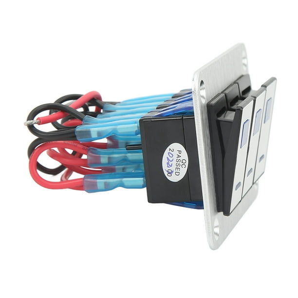 Rocker Switch Panel, Toggle Switch Panel 3 Gang DC 12V 24V 5 Pin Toggle ...