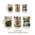 3pcs Vintage Musical Instruments Canvas Wall Art Set - Rustic Guitar ...