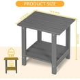 Nalone 2-Tier HDPE Adirondack Outdoor Side Table, Weather Resistant ...