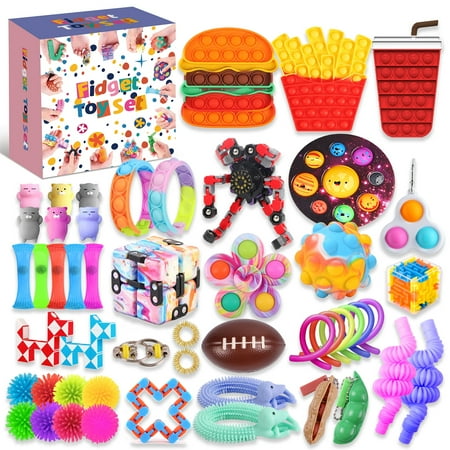 Nituyy Fidget Toys Pack Fidget Pack 2022 Pop Toys Box Set, Silicone ...