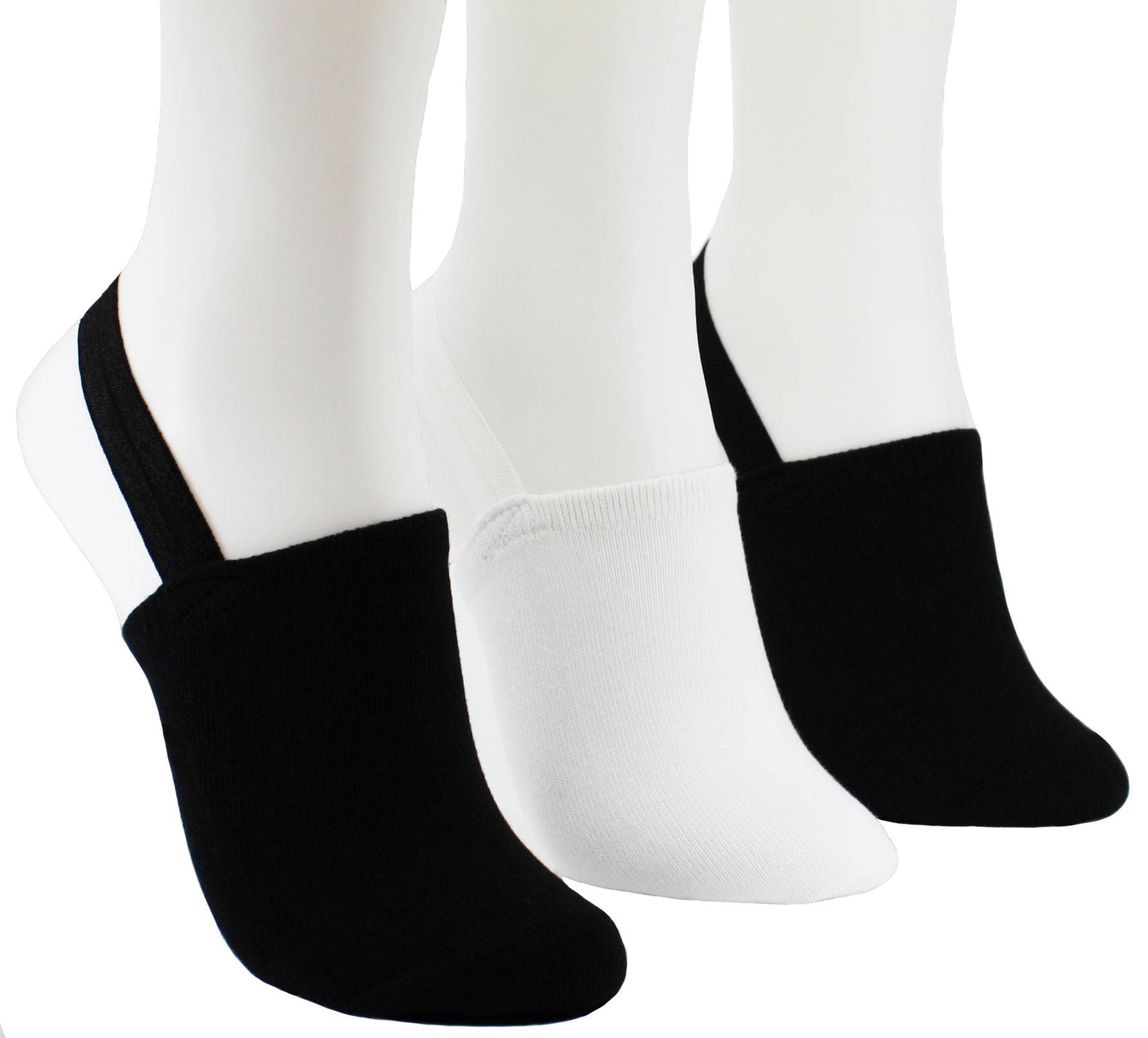 Women’s Casual Cotton Sling-back No show Half Socks M-L BWB 3 Pack ...