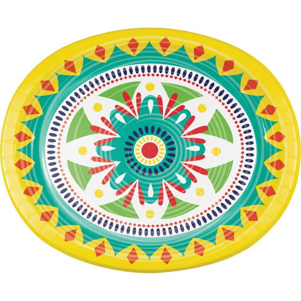 CREATIVE CONVERTING: Pottery Oval Plate, 8 ea - Walmart.com