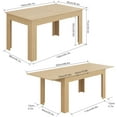 Blotout Extendable Dining Table for 6-10 Person, Large Wood Kitchen ...