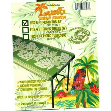 Hawaiian Tropical Flower fitted Tablecloth cover (Fits 5 feet picnic ...