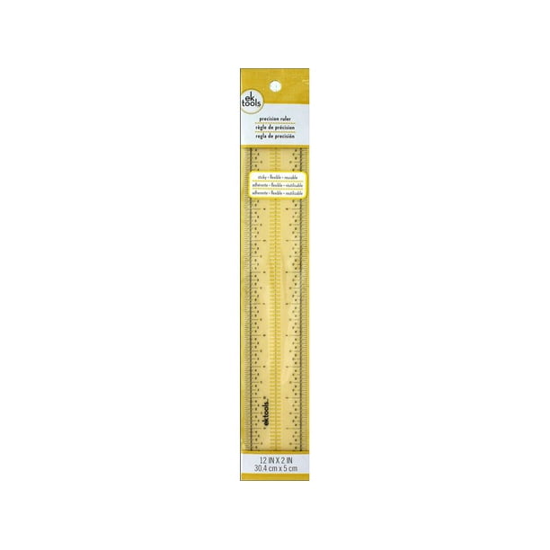 EK Precision Ruler 12x2 Sticky Flexible - Walmart.com - Walmart.com