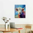 Colored Animal Canvas Wall Art Street Art Graffiti Free Heights Cow ...
