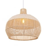 Arturesthome White Handwoven Rattan Boho Pendant Lighting Fixtures ...