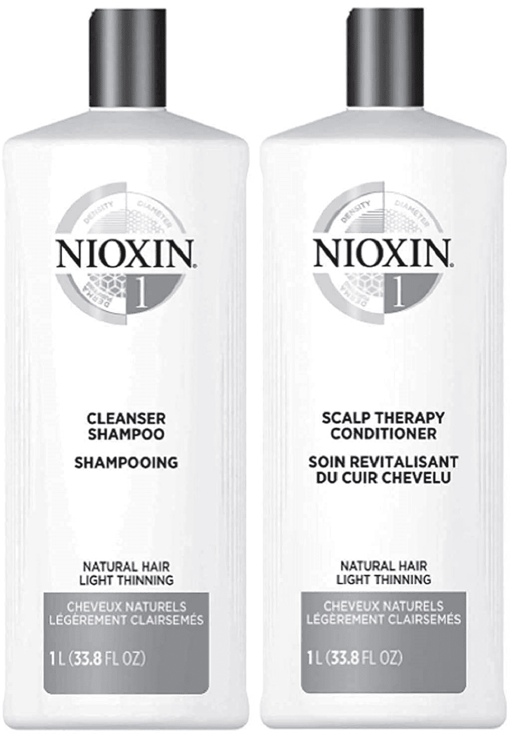 ($93 Value) Nioxin System 1 Cleanser Shampoo & Scalp Therapy ...