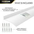 JELOSTONE 52" L x 2.5" W Commercial Grade Door Rain Drip Guard (White ...