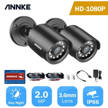 Night Watch Security 1 Pack Analog HD 720p Wired Bullet Camera (Black ...