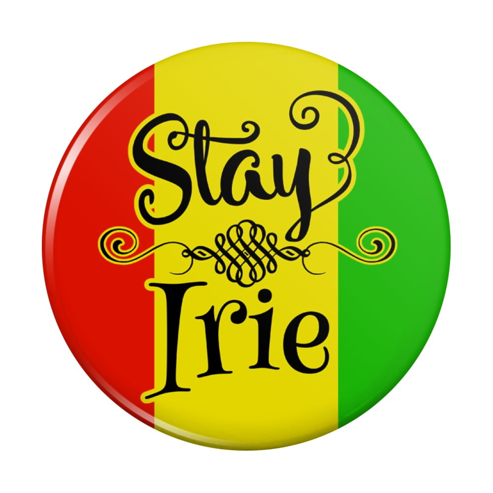 Stay Irie Rastafarian Flag Kitchen Refrigerator Locker Button Magnet ...