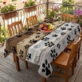 Black Dog Claws on Retro Wood Table Cloth 52x70in, Waterproof Rectangle ...