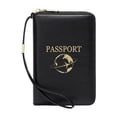 NUOKO Multi-Functional Passport Wallet,Slim Leather Travel Wallet for ...
