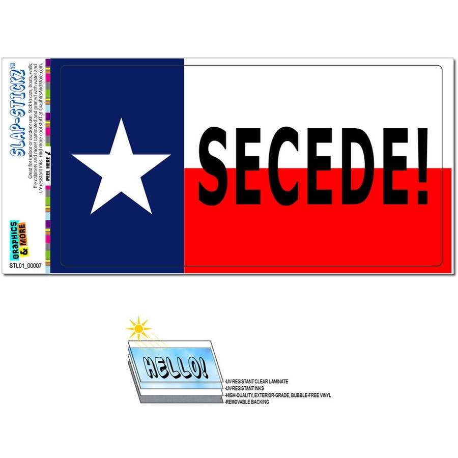 Texas Flag Secede Automotive Car Window Locker Bumper Sticker - Walmart.com