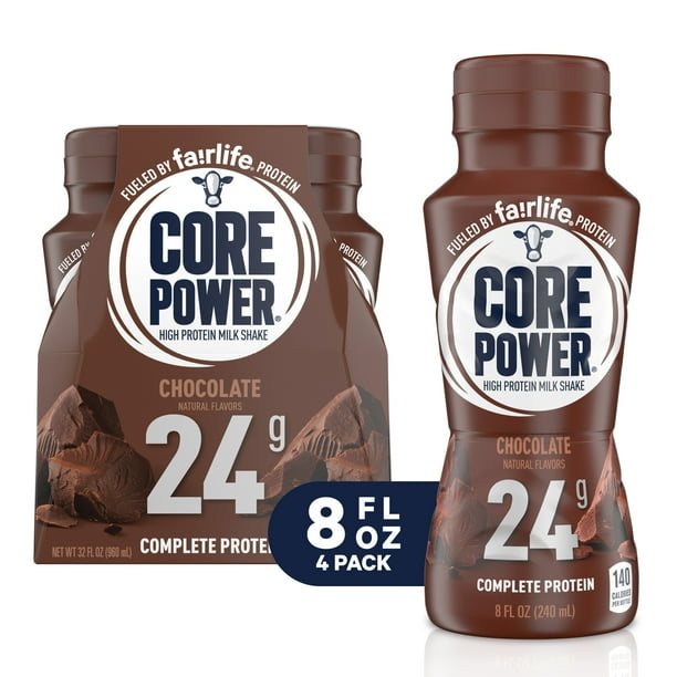 Core Power Protein Shake with 24g Protein by fairlife Milk, Chocolate ...